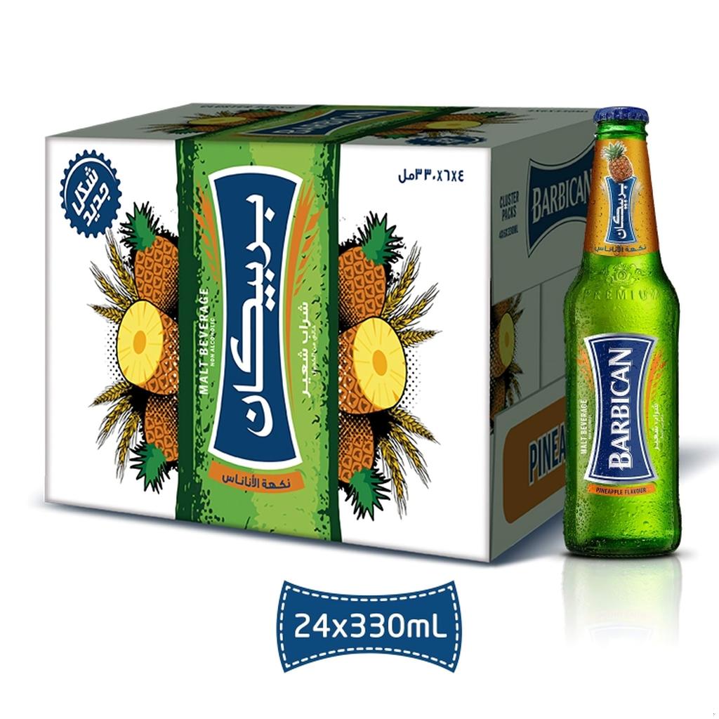 Buy Barbican Pineapple Non-Alcoholic Malt Beverage - (24x330ml ...