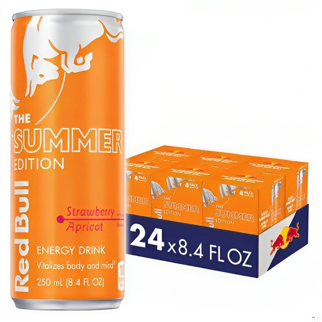 Red Bull The Summer Edition Energy Drink Strawberry Apricot Cans - (24 ...